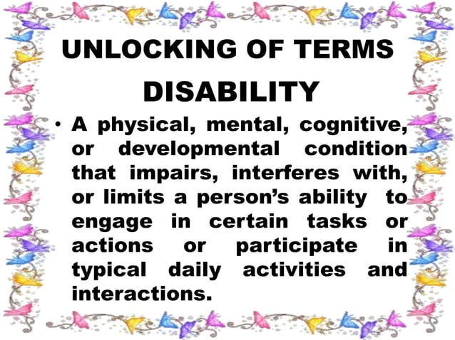 Types of disabilities, functional behavior assessment, | PPTX