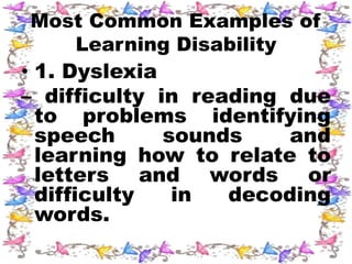 Types of disabilities, functional behavior assessment, | PPTX