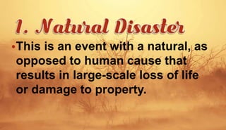 Types of disaster | PPTX