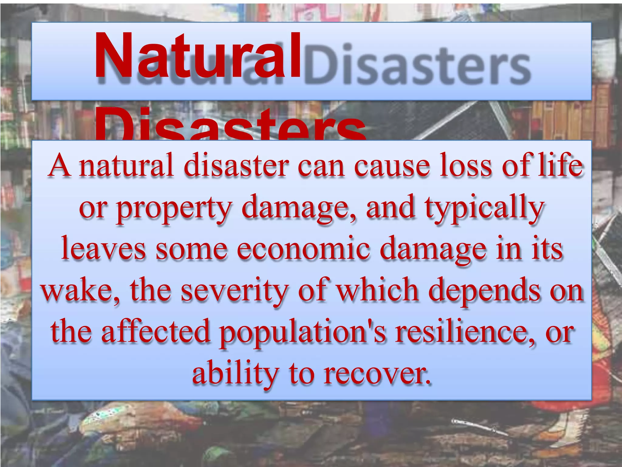 Types of Disasters | PPTX
