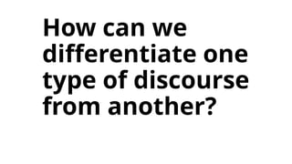 Types of Discourse -English for Specific Purposes | PPTX
