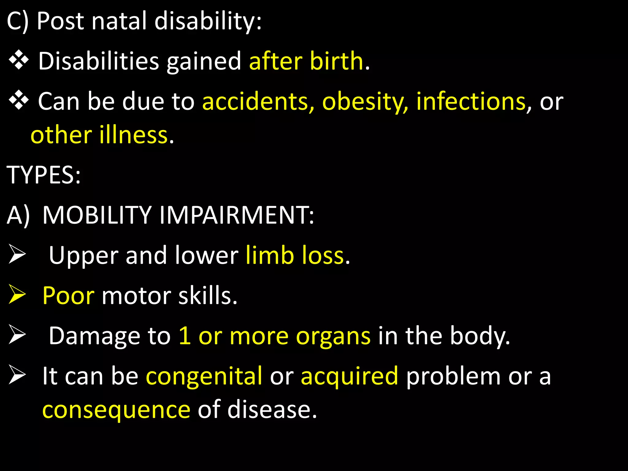 Types of dissabilities | PPT