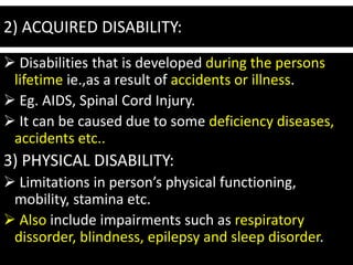 Types of dissabilities | PPT