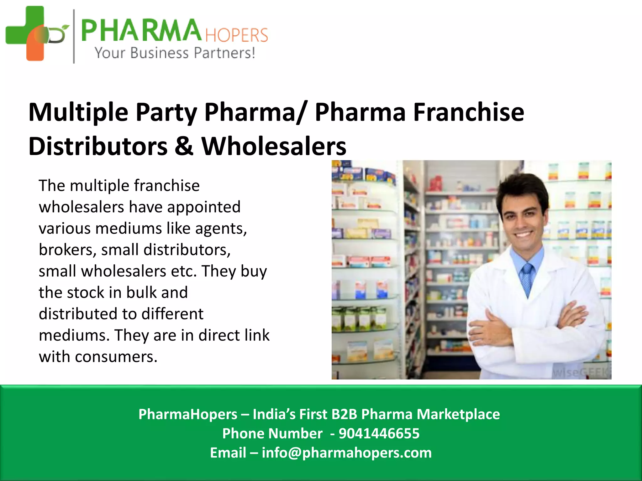 Types Of Distributor And Wholesaler In Pharma Sector | PPTX