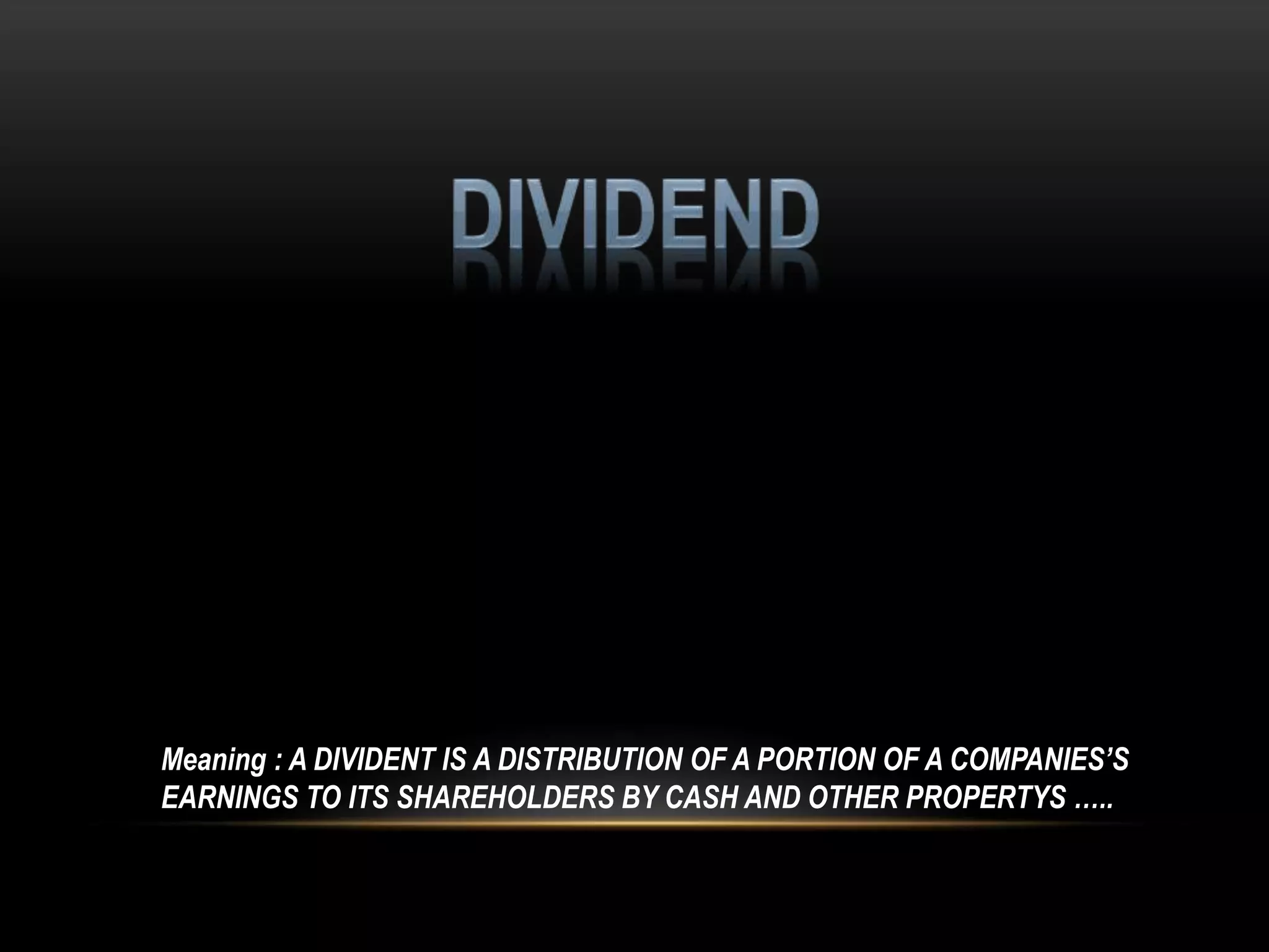 Types and forms of dividend | PPTX