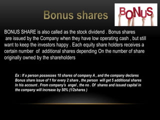 Types and forms of dividend | PPTX