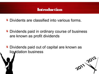 Types of dividents | PPT