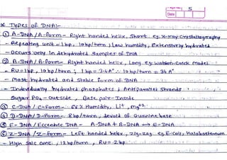 Types of DNA | PDF | Genetics | Science