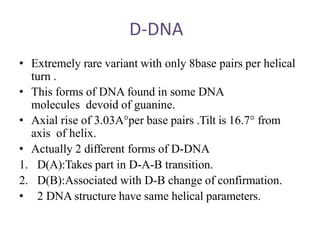 Types of DNA and RNA and their importance | PPTX