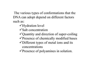 Types of DNA and RNA and their importance | PPTX