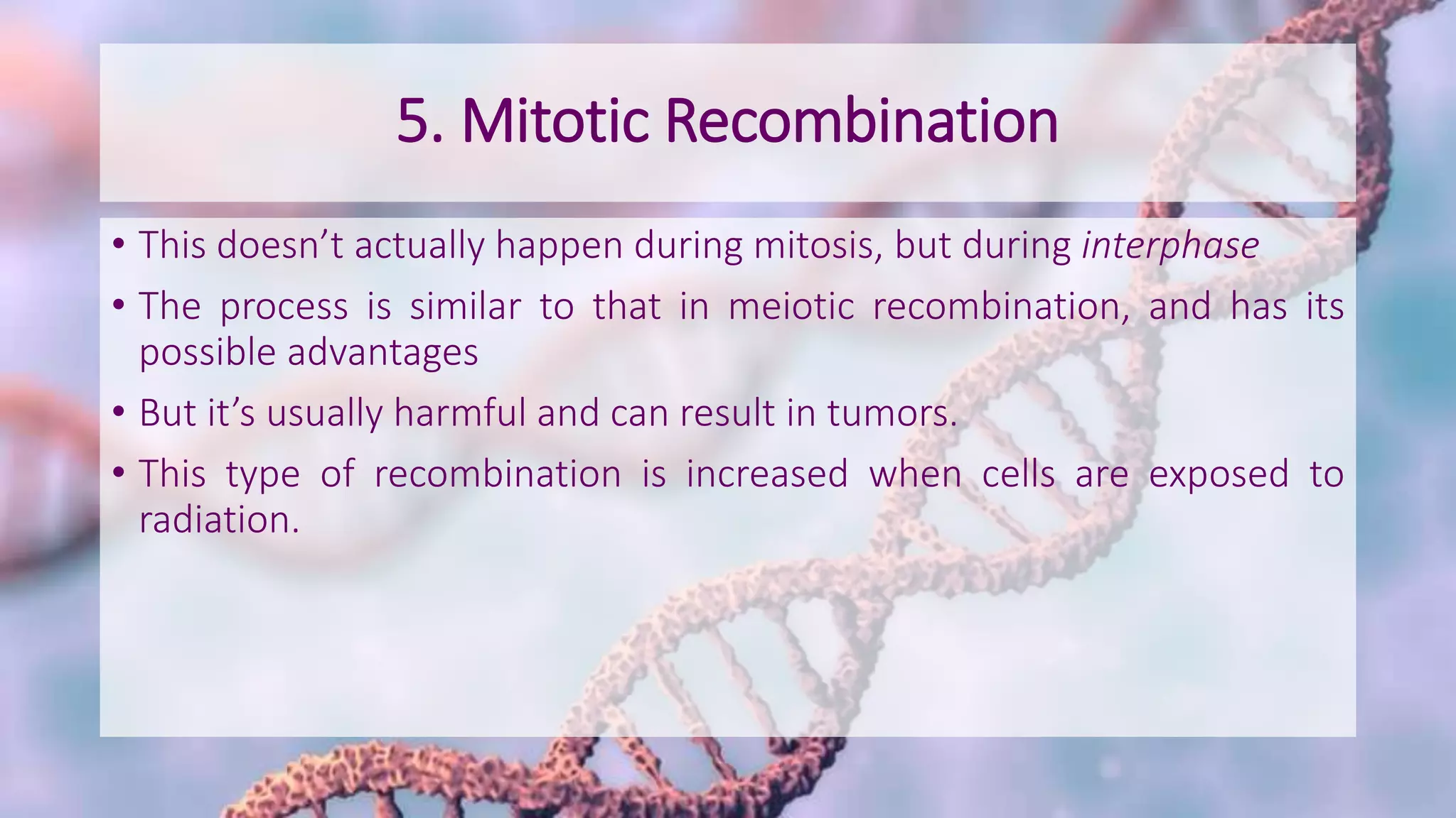 Types of dna recombination | PPTX