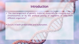 Types of dna recombination | PPTX | Genetics | Science