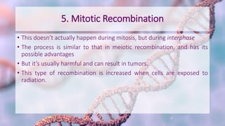 Types of dna recombination | PPTX | Genetics | Science