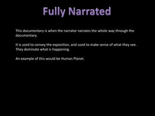 Types of Documentaries | PPT