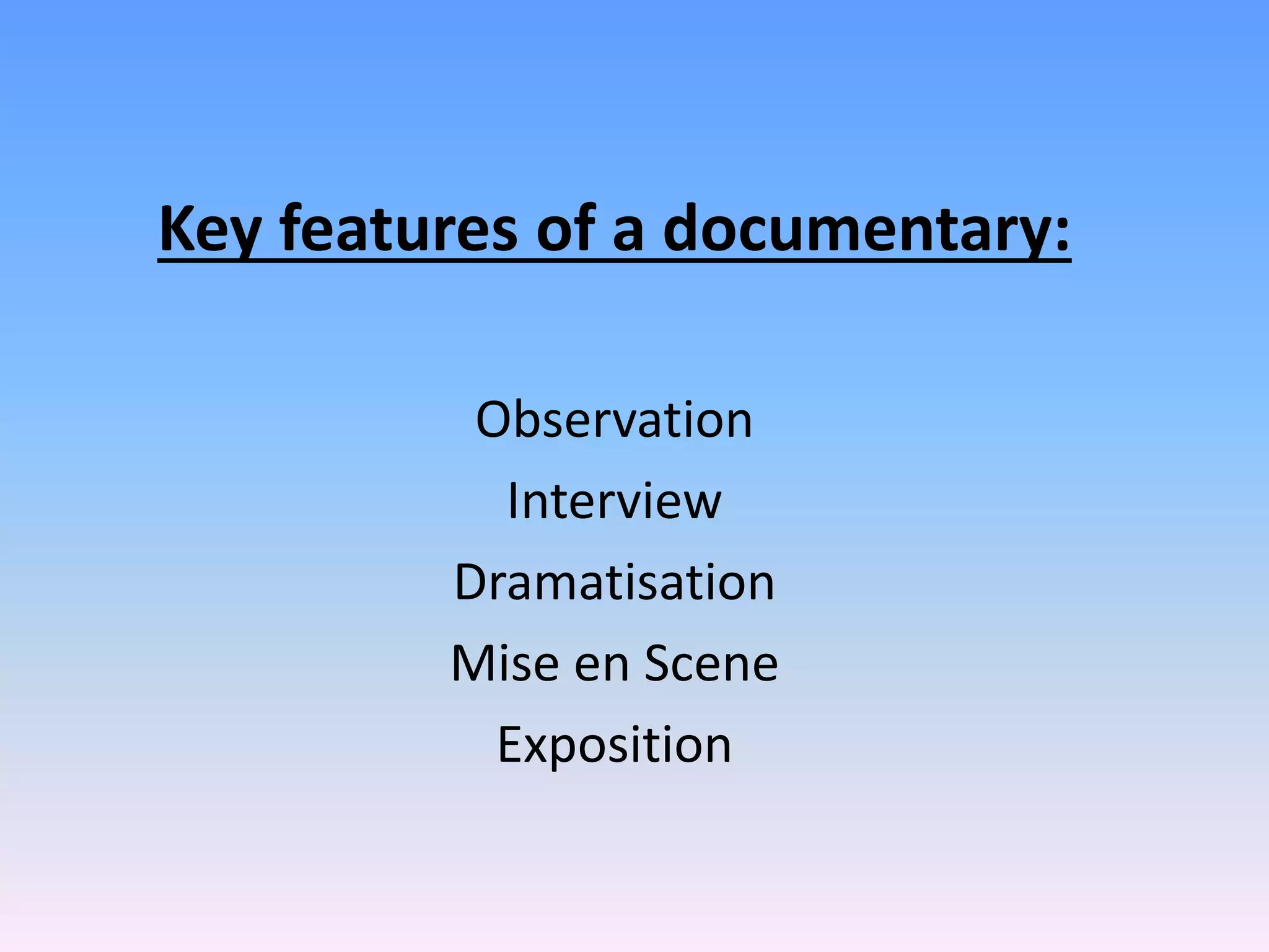 Types of documentaries | PPTX