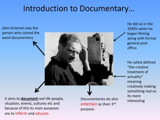 Types of documentaries | PPTX