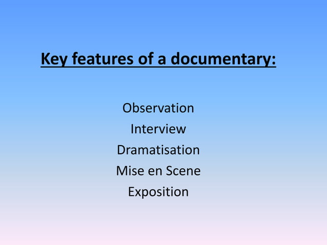 Types of documentaries | PPT