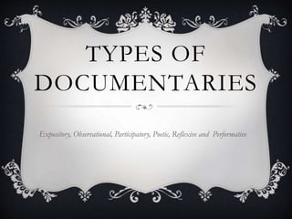 Types of documentaries | PPTX