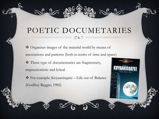 Types of documentaries | PPTX