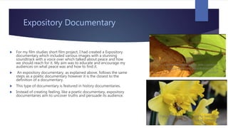 Types of documentaries | PPTX | Video Production | Content Production