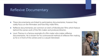 Types of documentaries | PPTX | Video Production | Content Production
