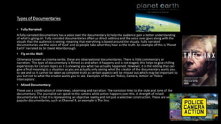 Types of Documentaries | PPT