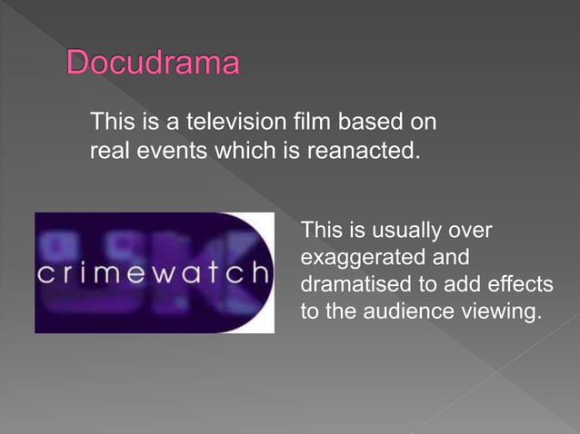 Different types of documentaries | PPTX