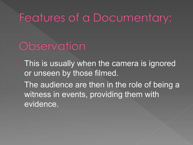 Different types of documentaries | PPTX
