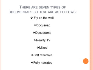 Types of documentary | PPTX