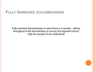 Types of documentary | PPTX