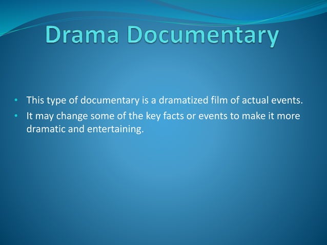 Types of documentary | PPTX