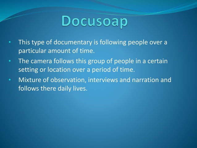 Types of documentary | PPTX