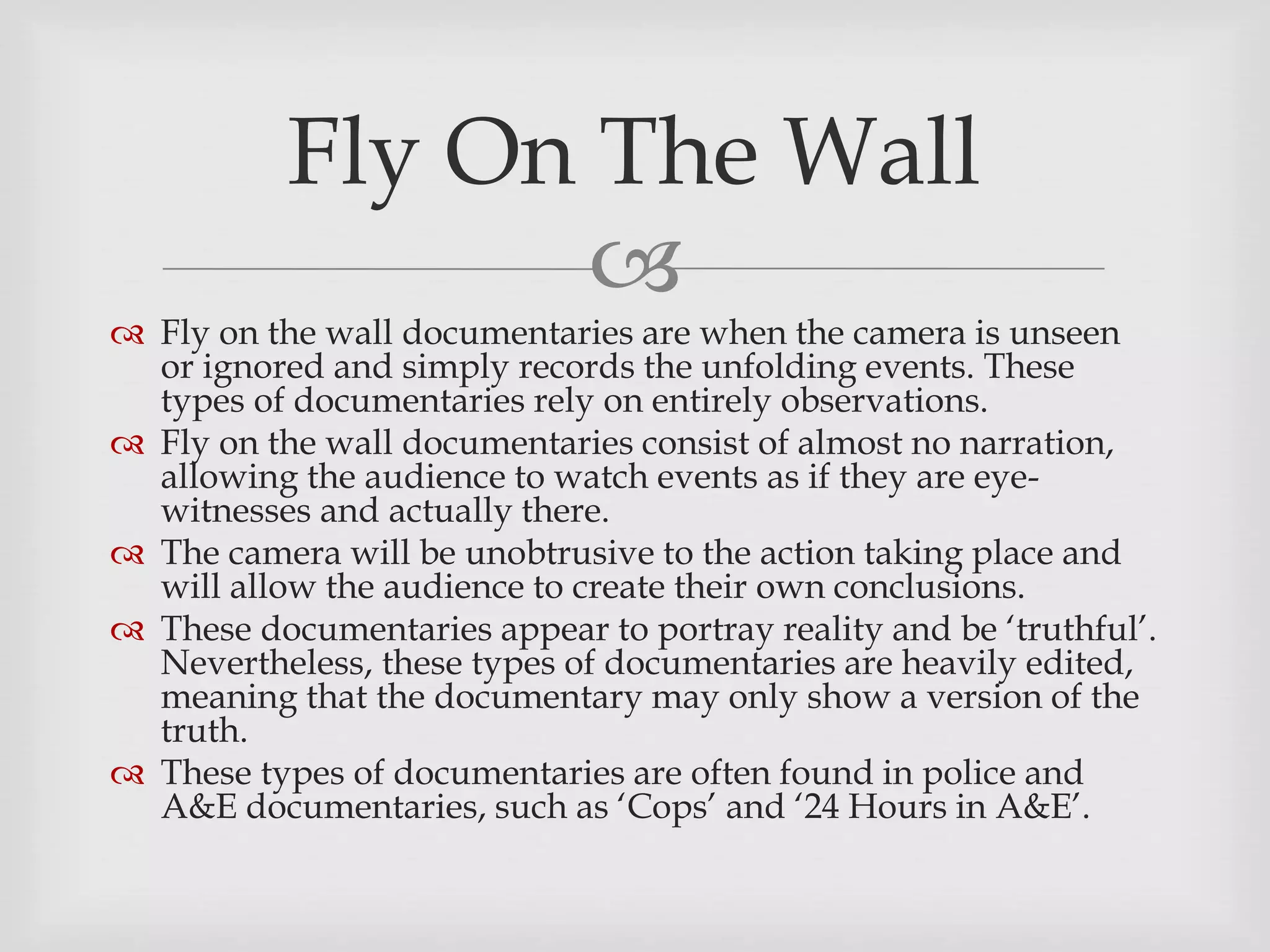 Types of documentary | PPTX