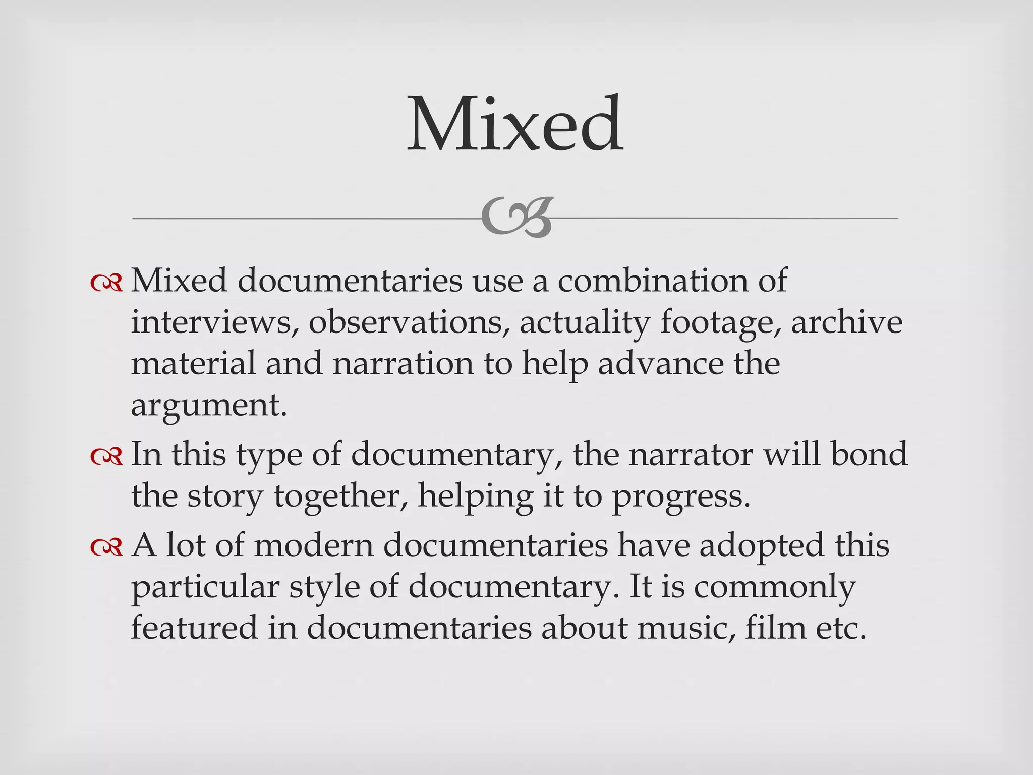 Types of documentary | PPTX