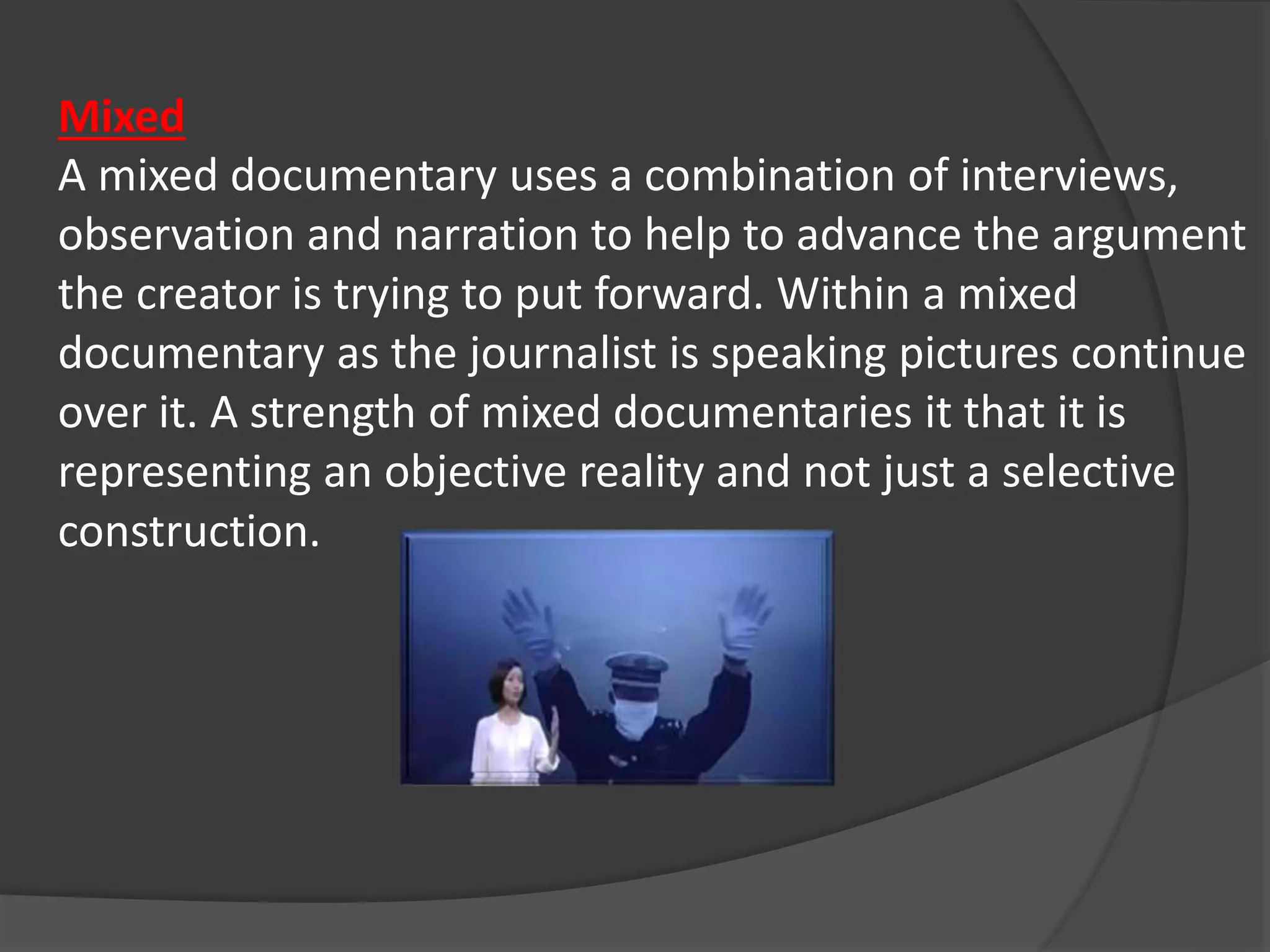 Types of documentary | PPTX | Video Production | Content Production