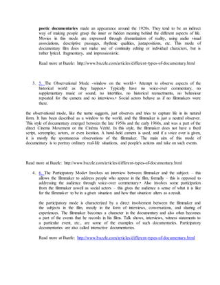 Types of documentary | PDF