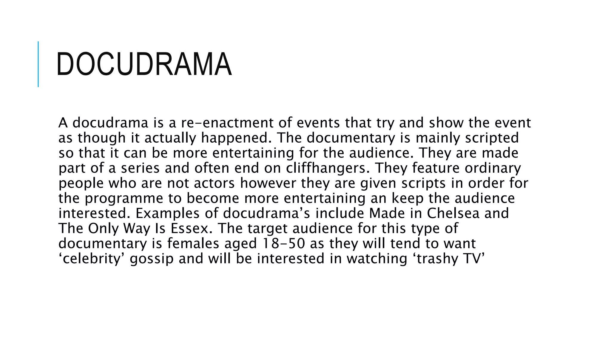 Types of documentary | PPTX