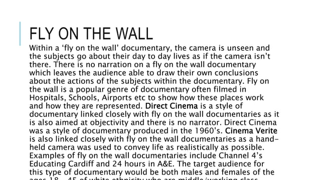 Types of documentary | PPTX