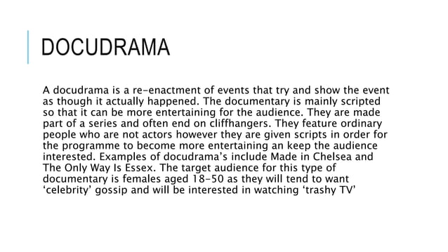 Types of documentary | PPTX