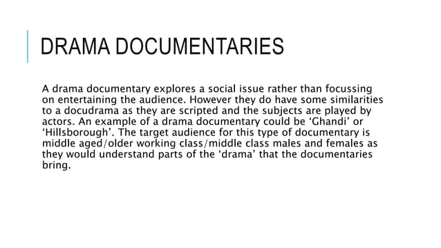 Types of documentary | PPTX