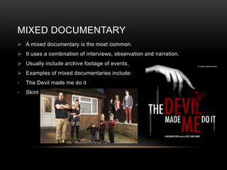 Types of documentary powerpoint | PPTX | Video Production | Content ...