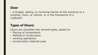 Basic types of doors that designer must know | PPT