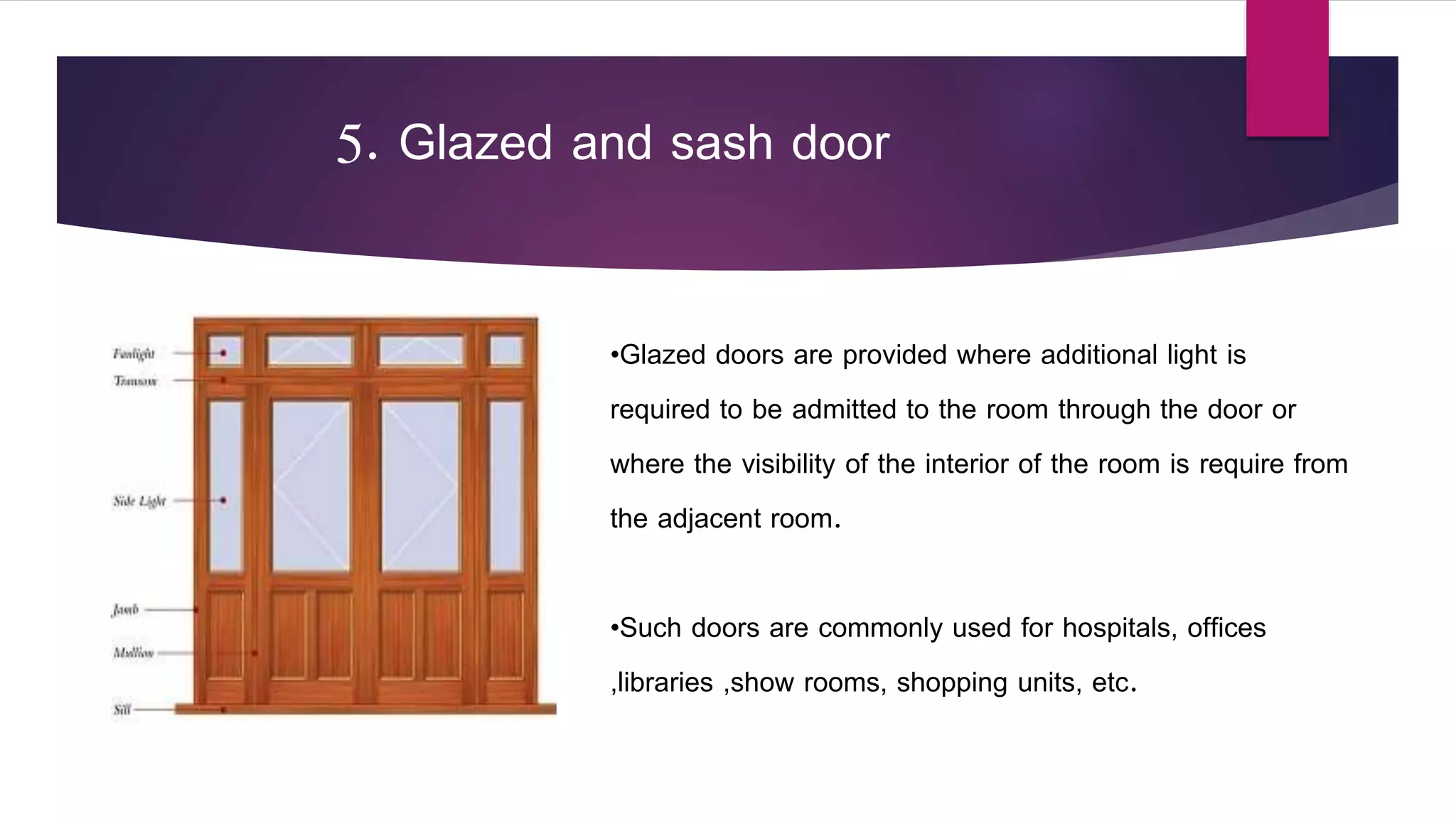 Types of doors and windows | PPTX