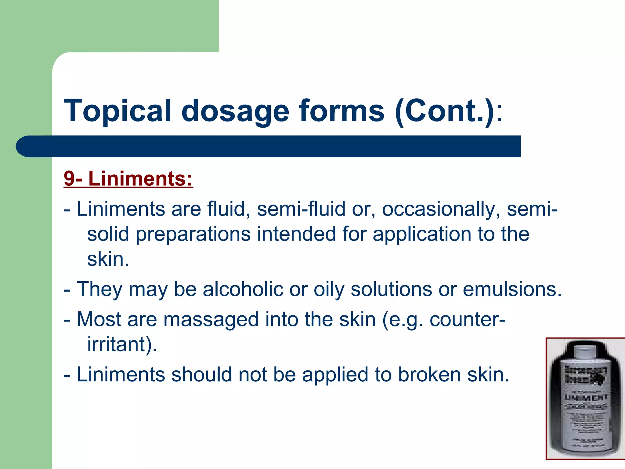 Types of dosage forms lecture2,2 | PPT