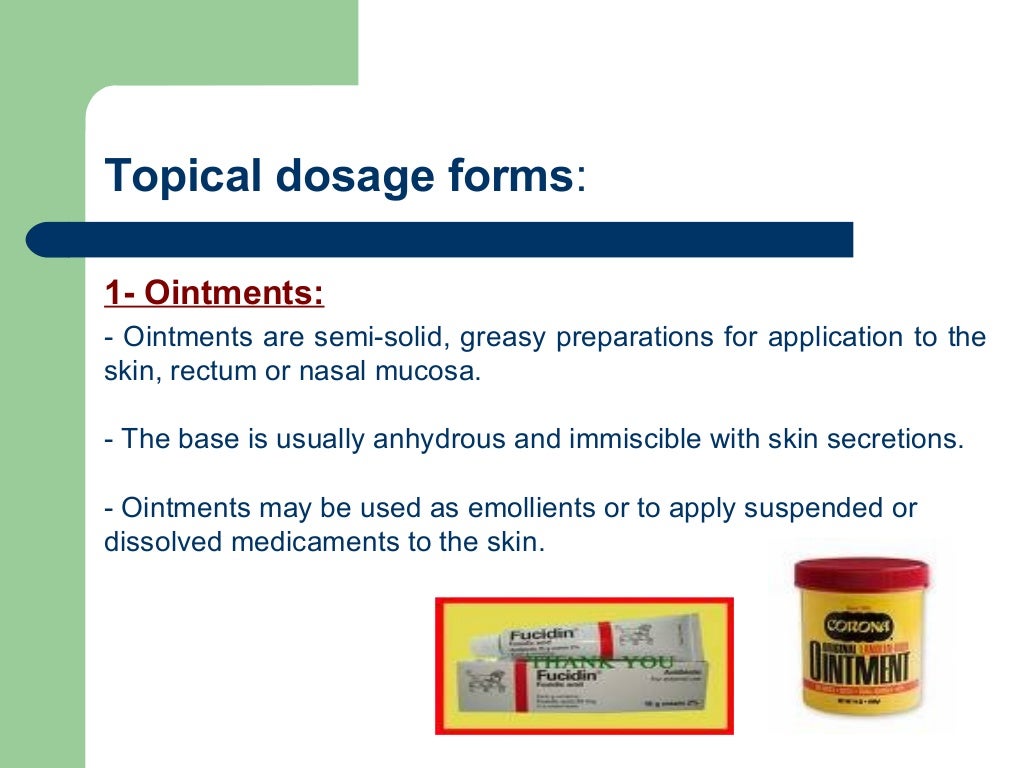 Types Of Dosage Forms Lecture2 2 Types Of Dosage Forms Lecture2 2