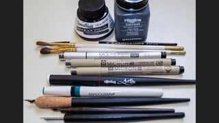 Types of Drawing Media - Overview of Materials | PPTX