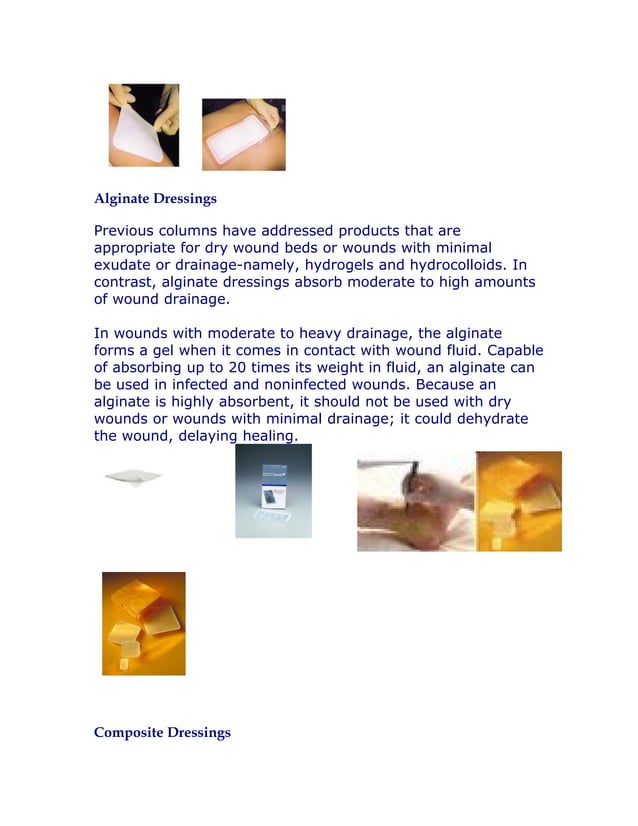 Types of dressings | DOC | First Aid | Injuries