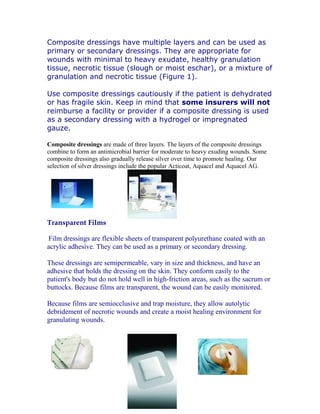 Types of dressings | DOC