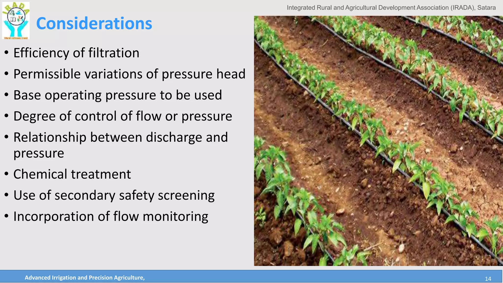 Types of Drip Irrigation and Design Data Requirement | PPT