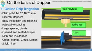 Types of Drip Irrigation and Design Data Requirement | PPT | Free Download